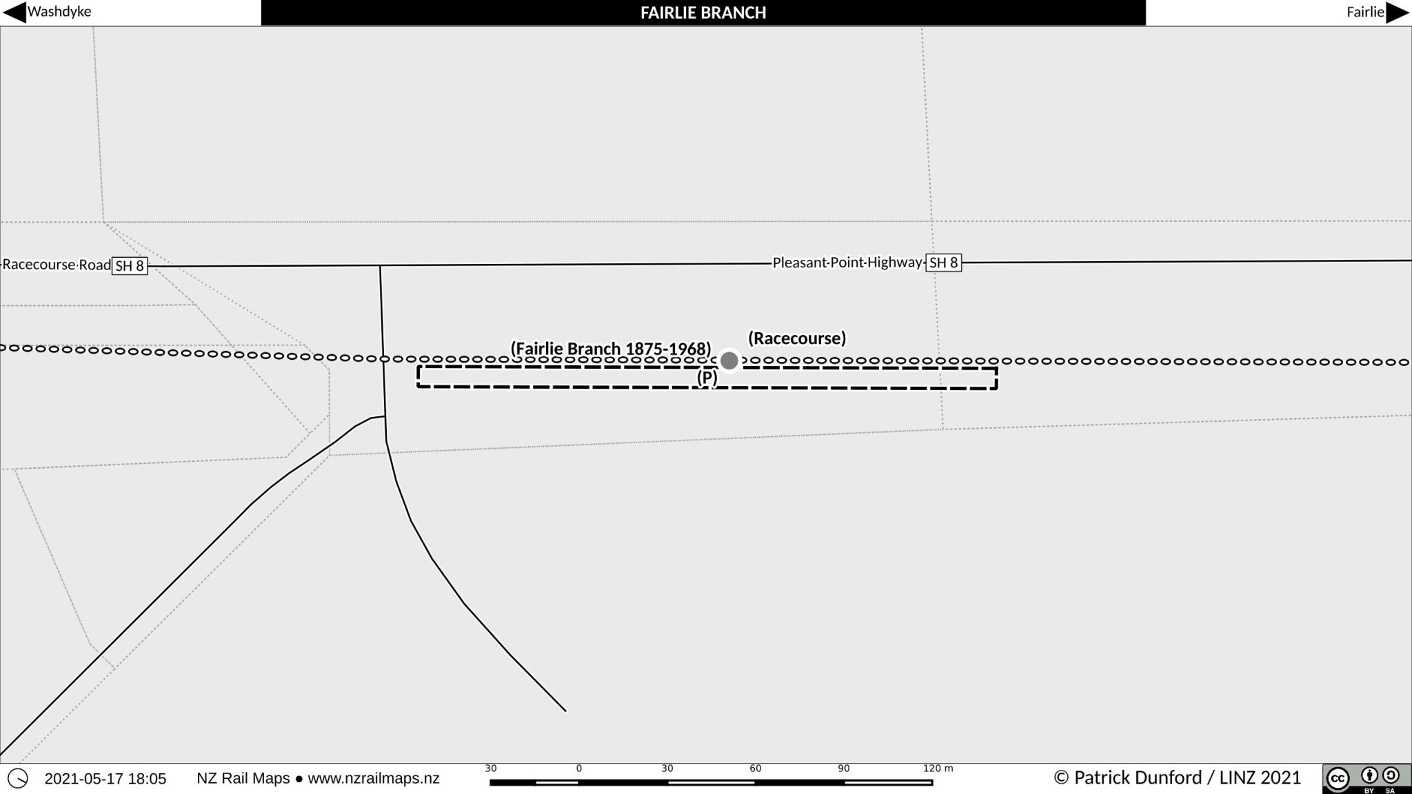 Fairlie Branch Stations [1]: Racecourse – Waitawa – New Zealand Rail Maps